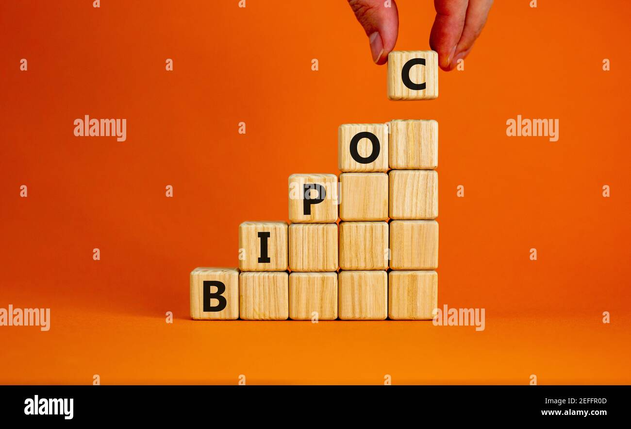 BIPOC symbol. Abbreviation BIPOC, black, indigenous and people of color ...