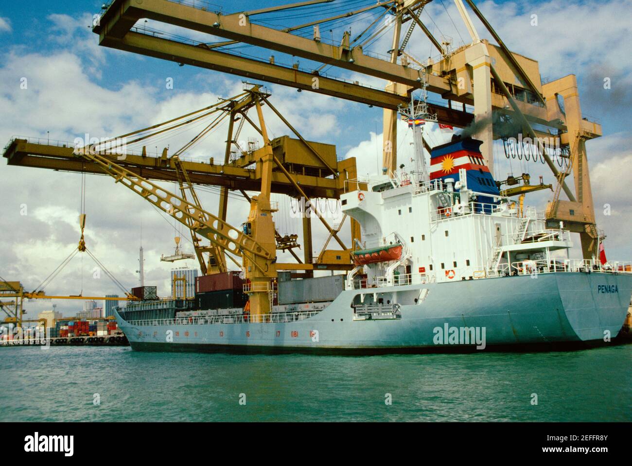 Container ship moored at a commercial dock, Singapore Stock Photo - Alamy