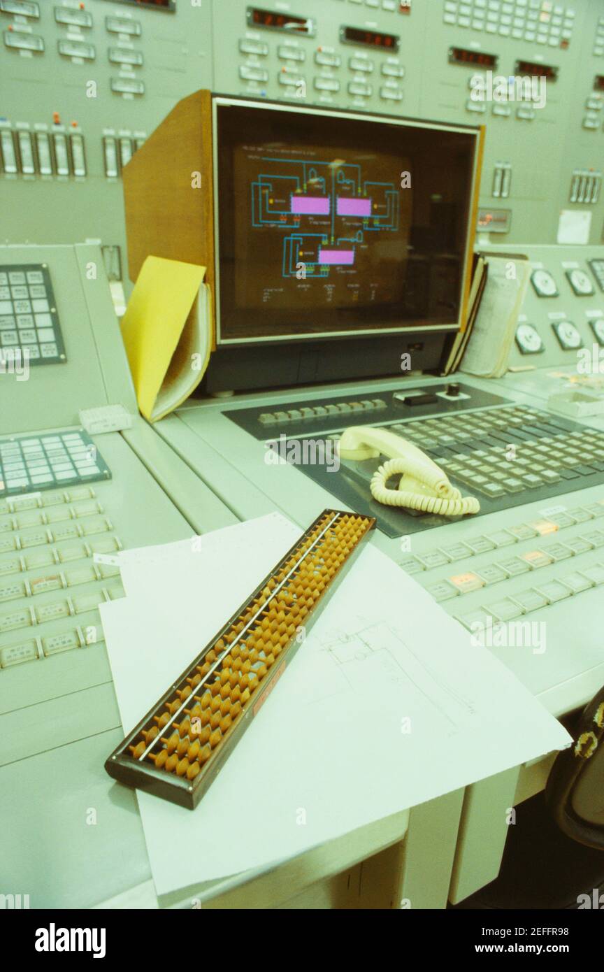 Interiors of a control room, Kawasaki, Honshu, Japan Stock Photo - Alamy