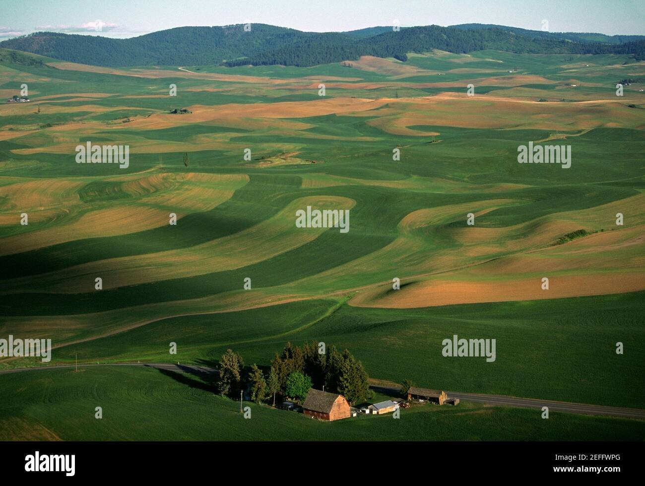 Aerial, farm country Stock Photo - Alamy