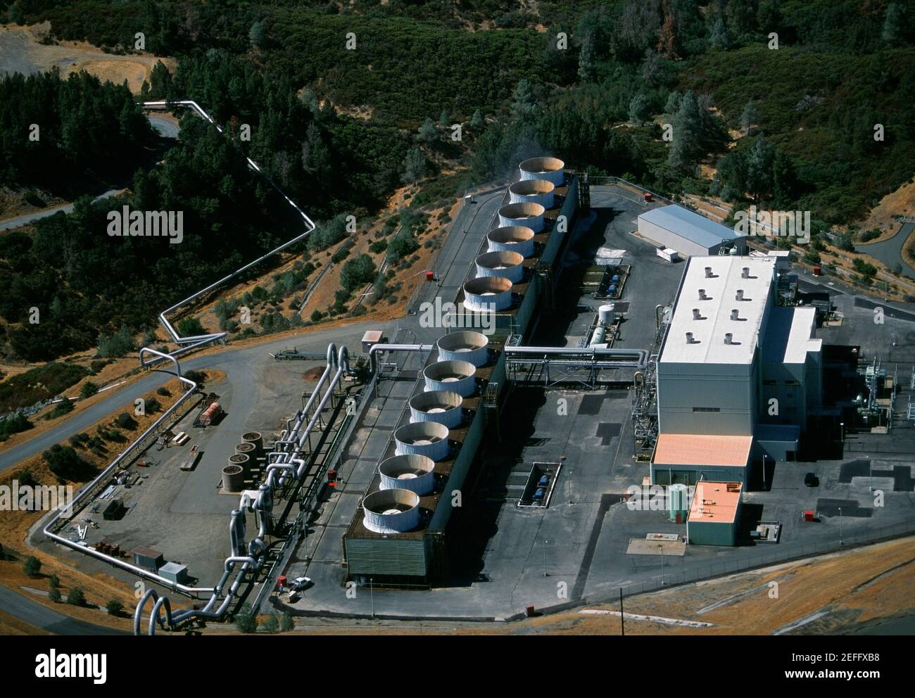 Geothermal power plant, The Geysers, California Stock Photo - Alamy