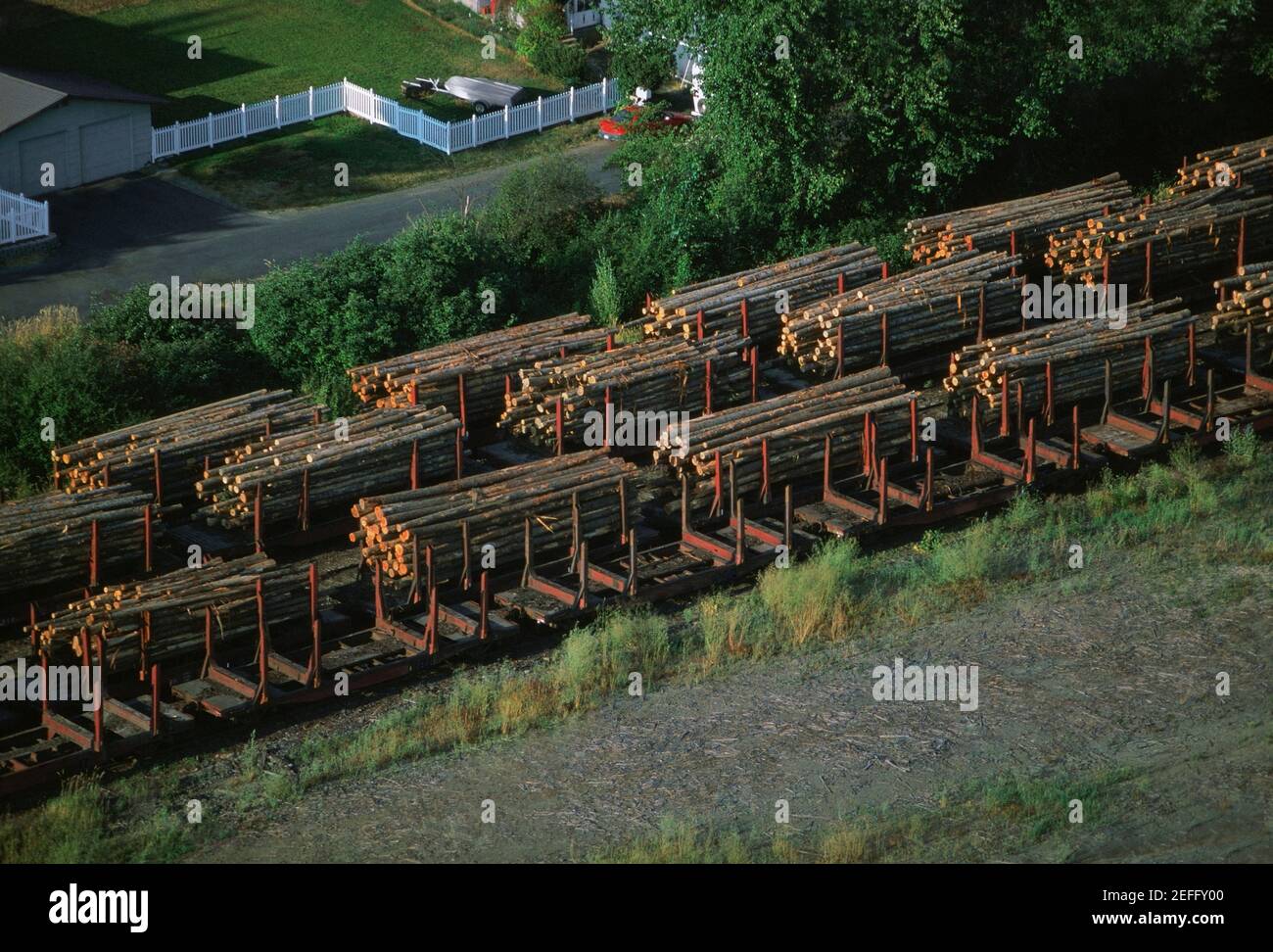 Sawmill aerial view hi-res stock photography and images - Alamy