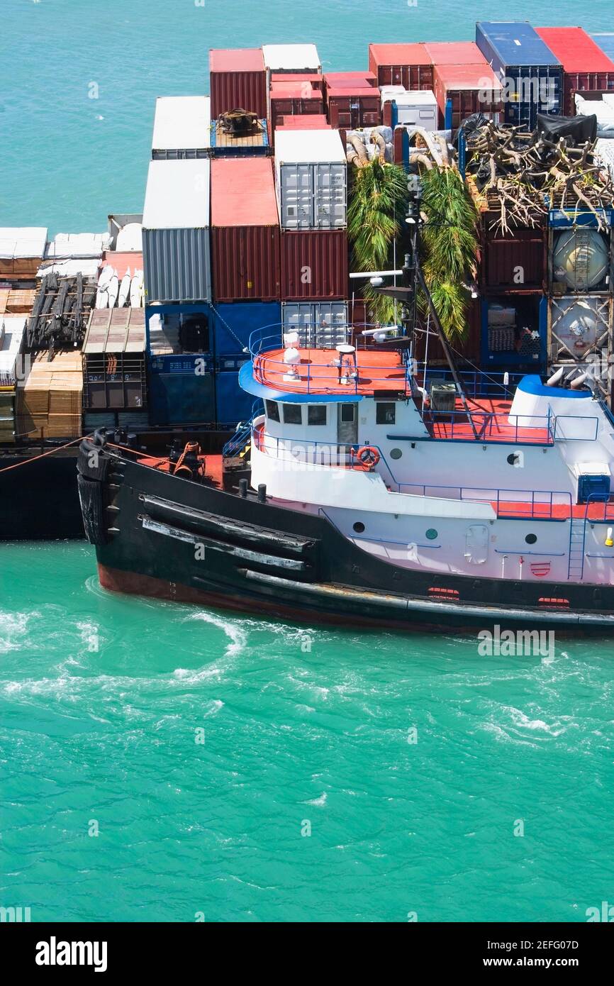 Containership from above hi-res stock photography and images - Alamy