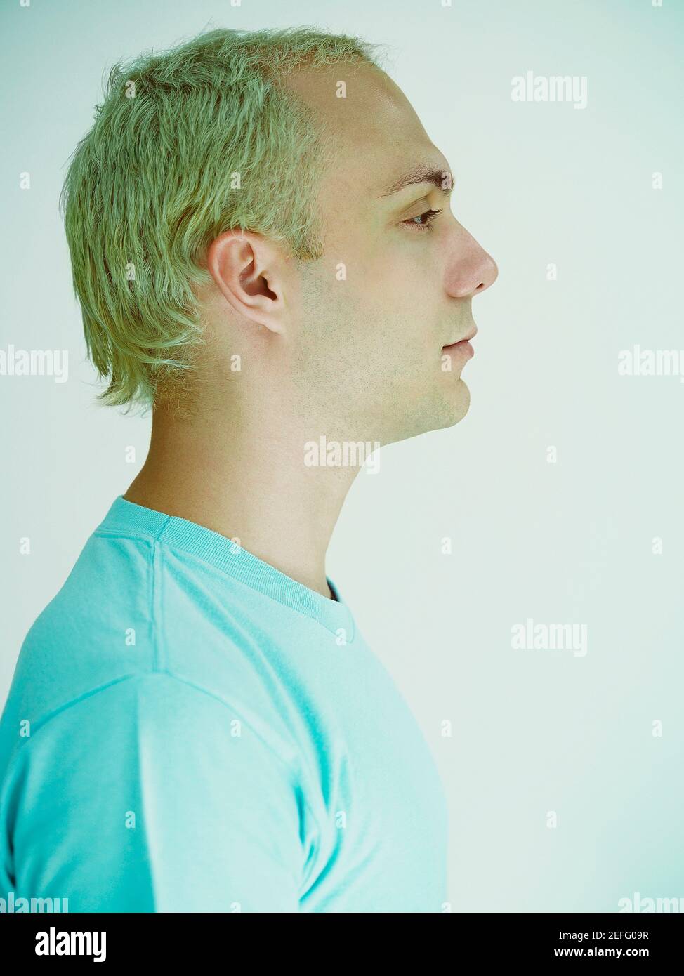 Side profile of a young man Stock Photo - Alamy