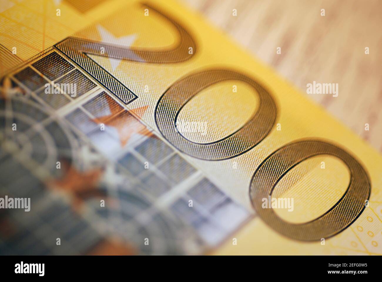 Close up of a two hundred Euro banknote Stock Photo - Alamy