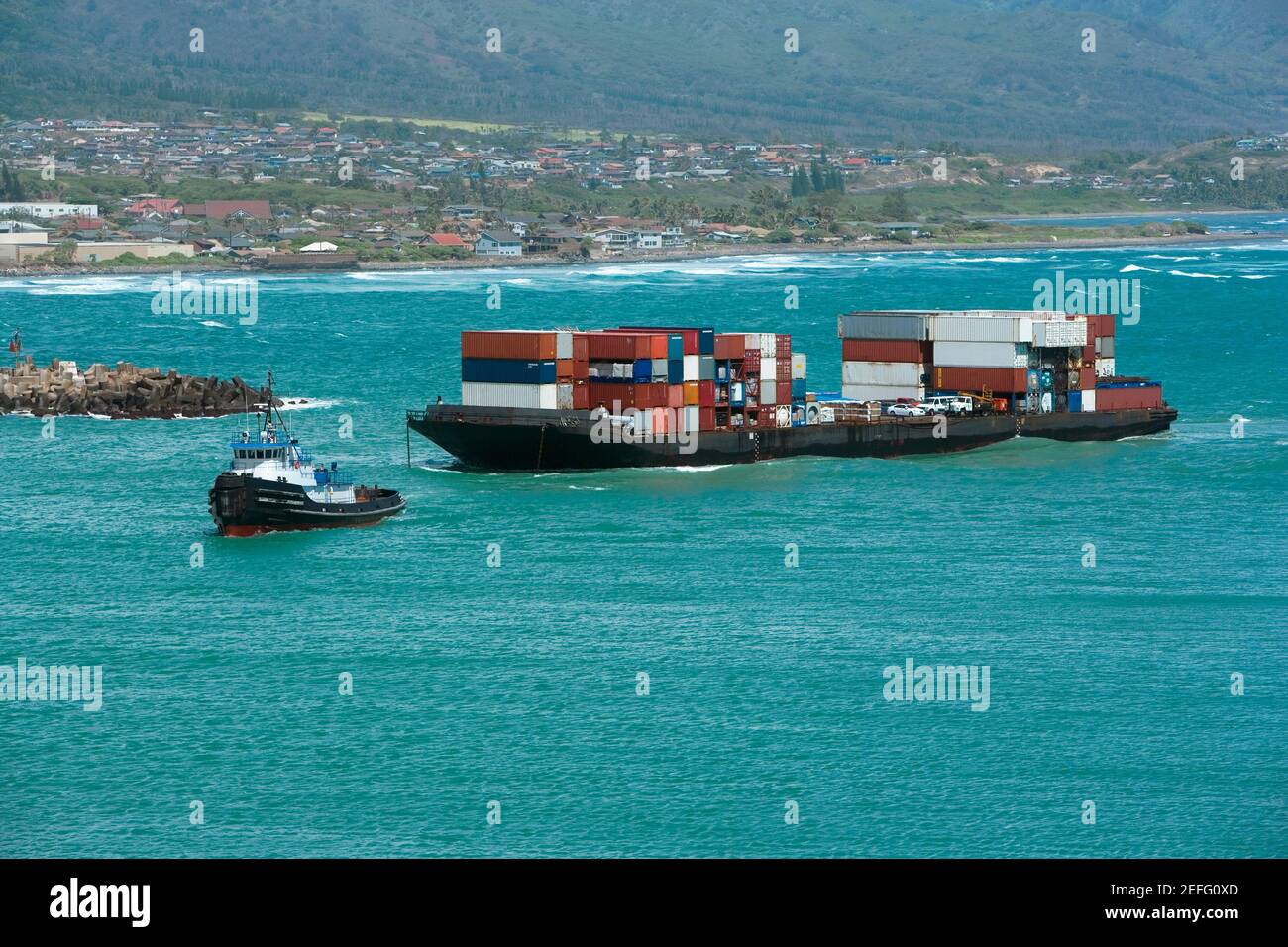 Container ships in the sea Stock Photo - Alamy