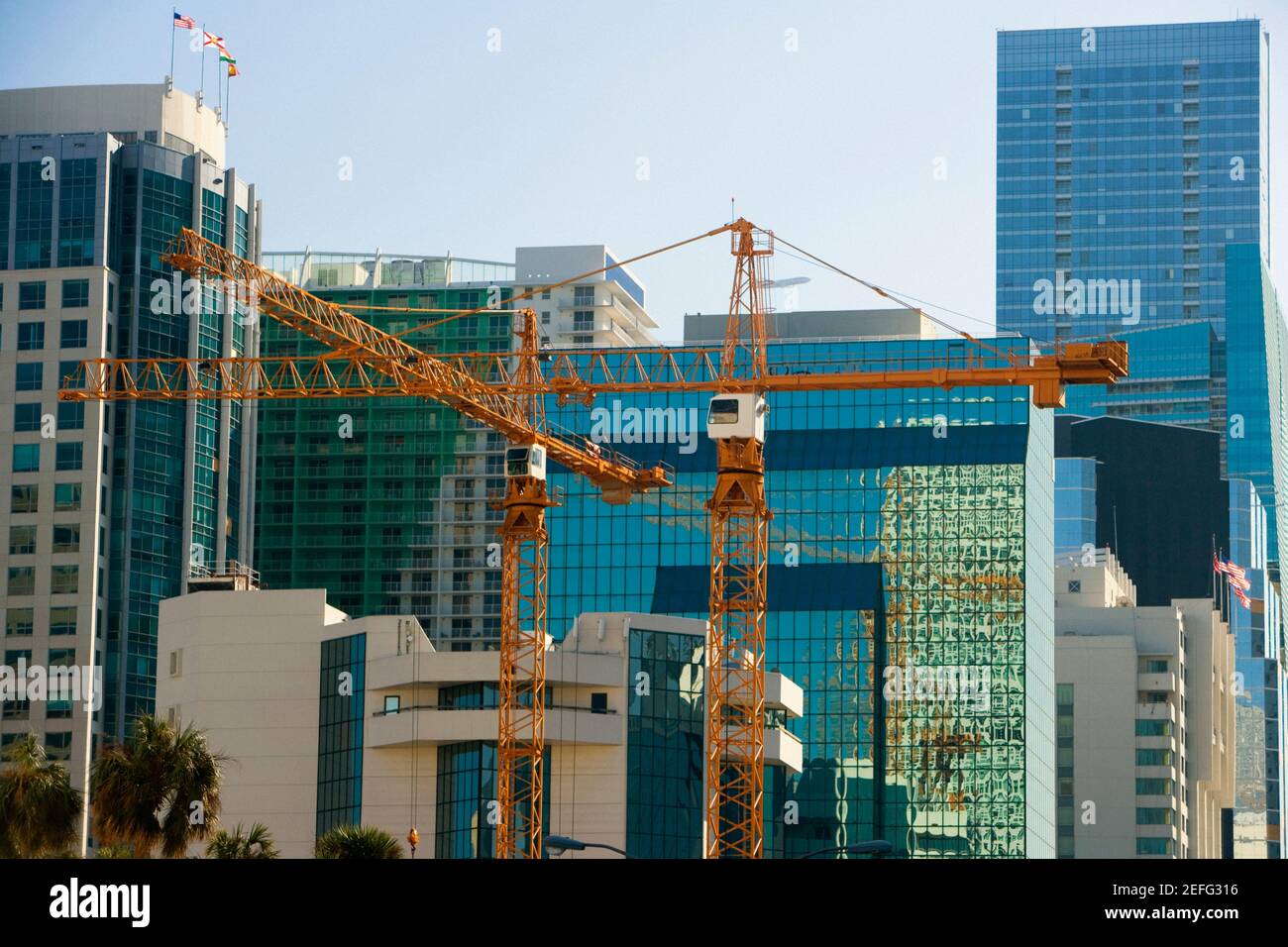 Construction crane miami florida america hi-res stock photography and ...