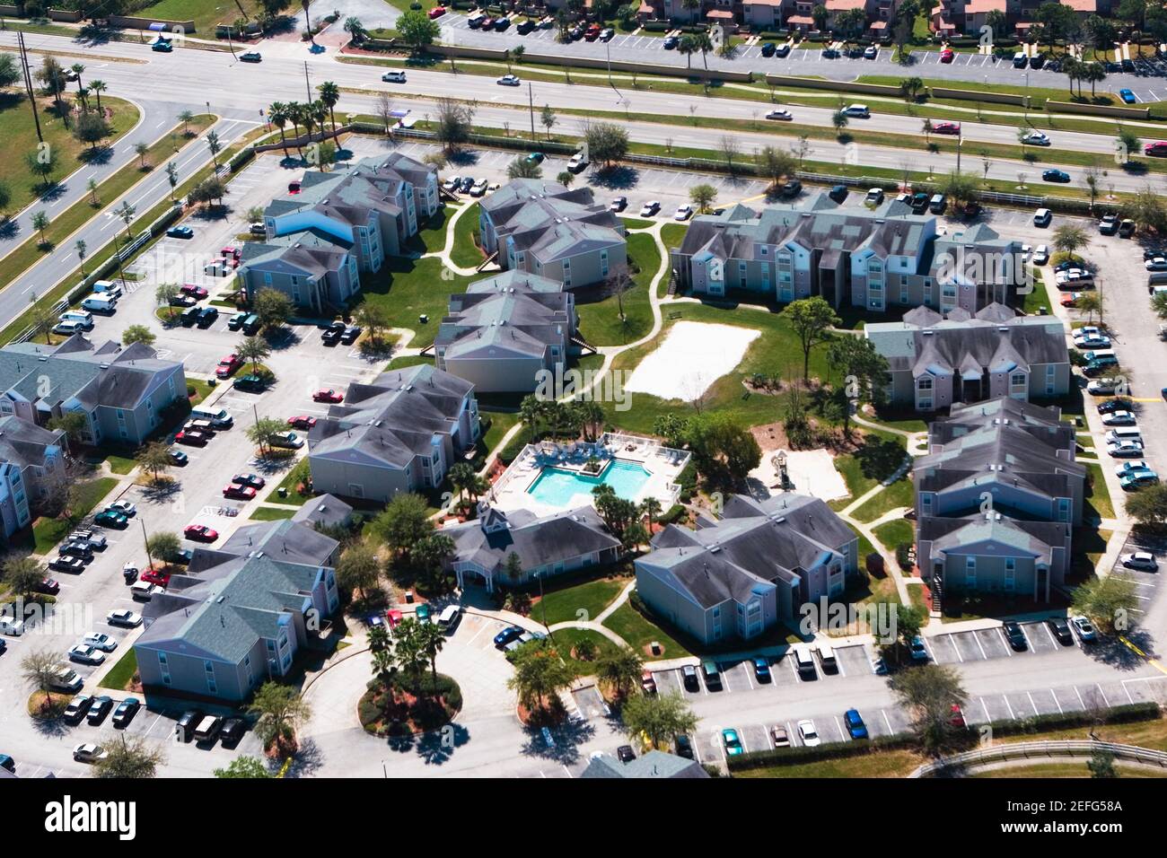 Aerial view of buildings in a city, Orlando, Florida, USA Stock Photo ...