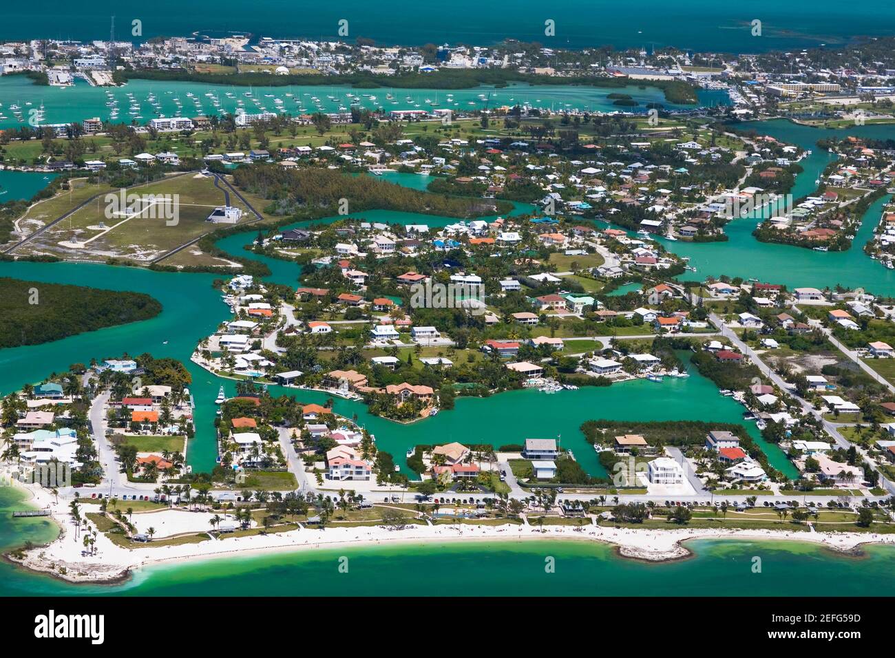 Aerial view of a city, Florida Keys, Florida, USA Stock Photo - Alamy