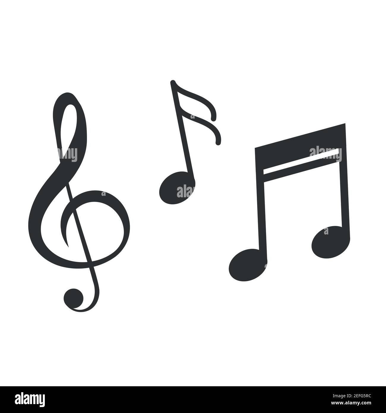 Musical notes icons set. Vector illustration eps Stock Vector Image ...
