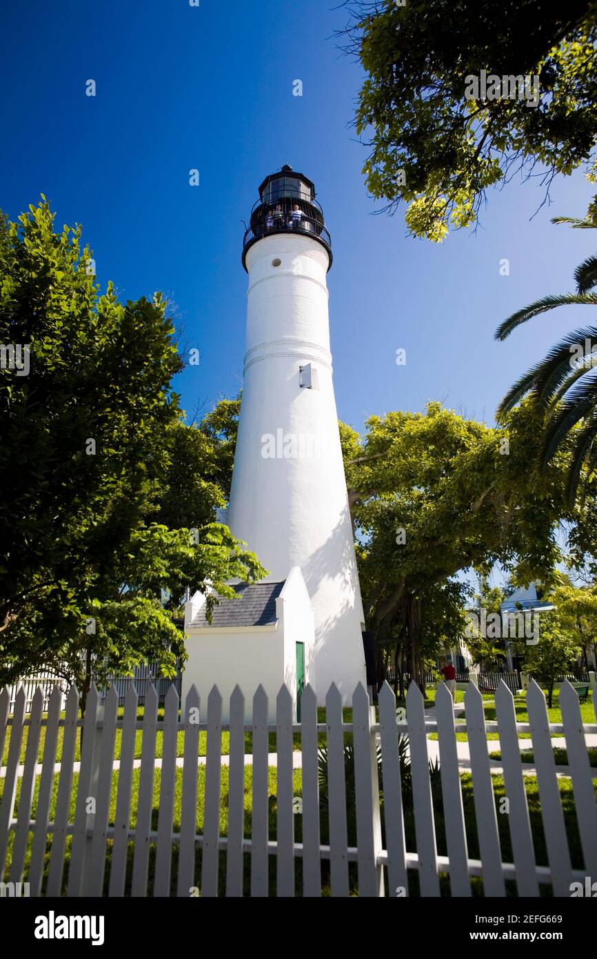 Low angle view of a lighthouse, Key West Lighthouse Museum, Key West ...