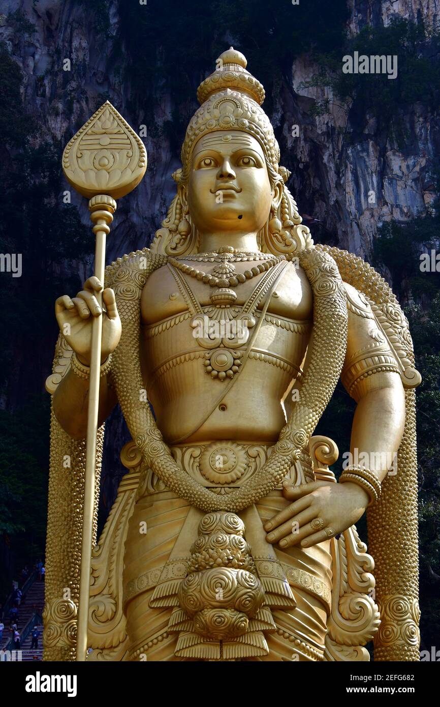 Statue of hindu god Muragan at Batu caves, Kuala Lumpur, Malaysia ...