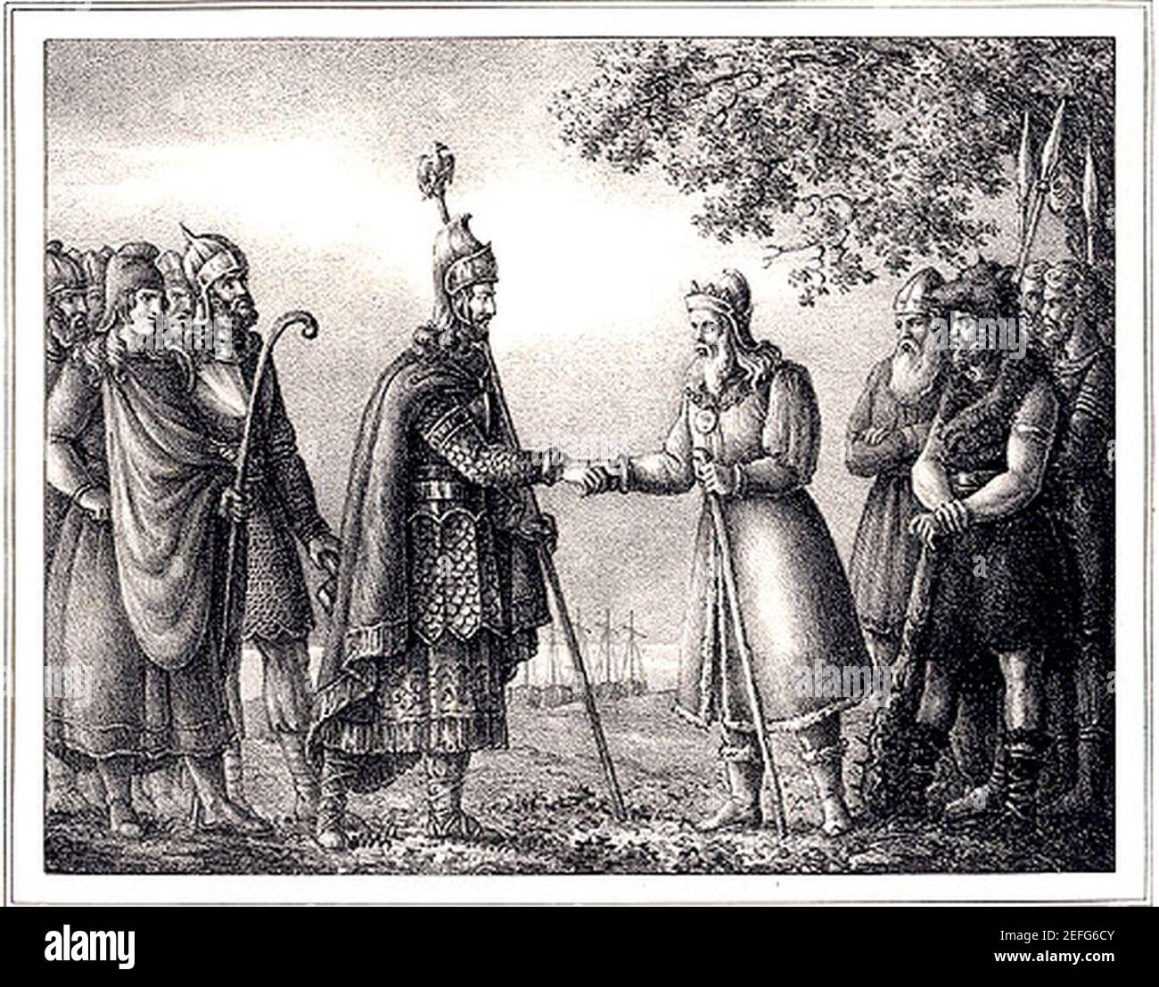 Odens ankomst till Sverige och förening med Gylfe by Hugo Hamilton ...