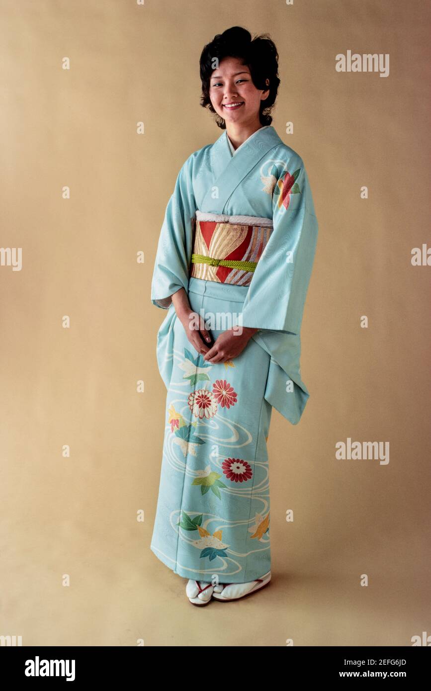 Air Hostess from Japan Airlines JAL 1972 Studio portrait of Air Hostess ...