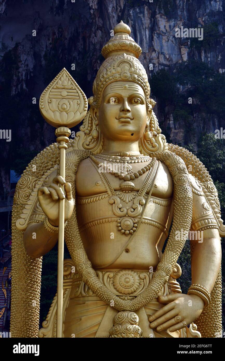 Statue of hindu god Muragan at Batu caves, Kuala Lumpur, Malaysia ...