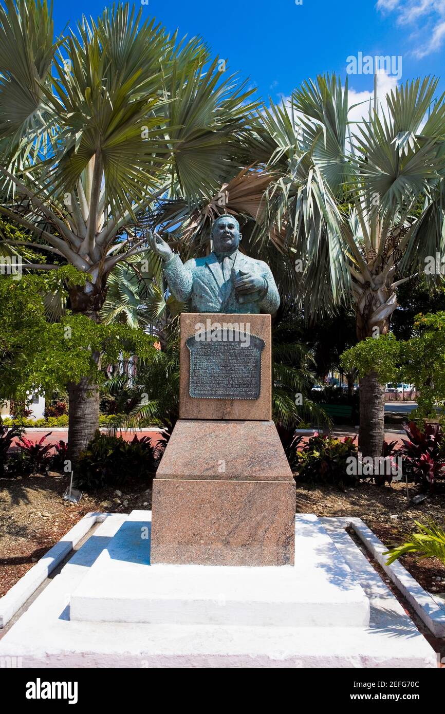 Bust on a pedestal in front of trees, Sir Milo Boughton Butler, Rawson ...
