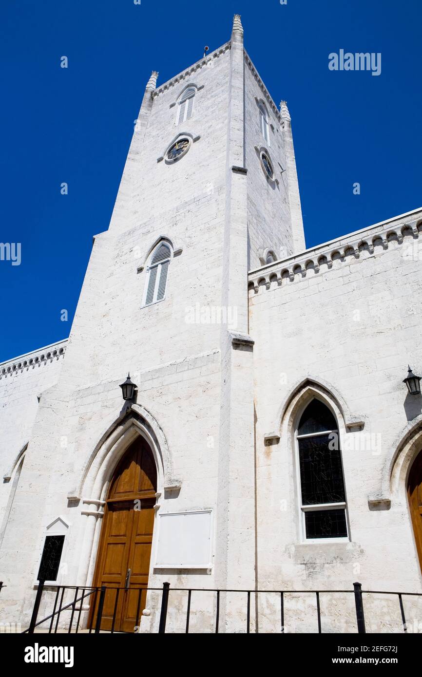 Low angle view of a church, Christ Church Cathedral, Nassau, Bahamas ...