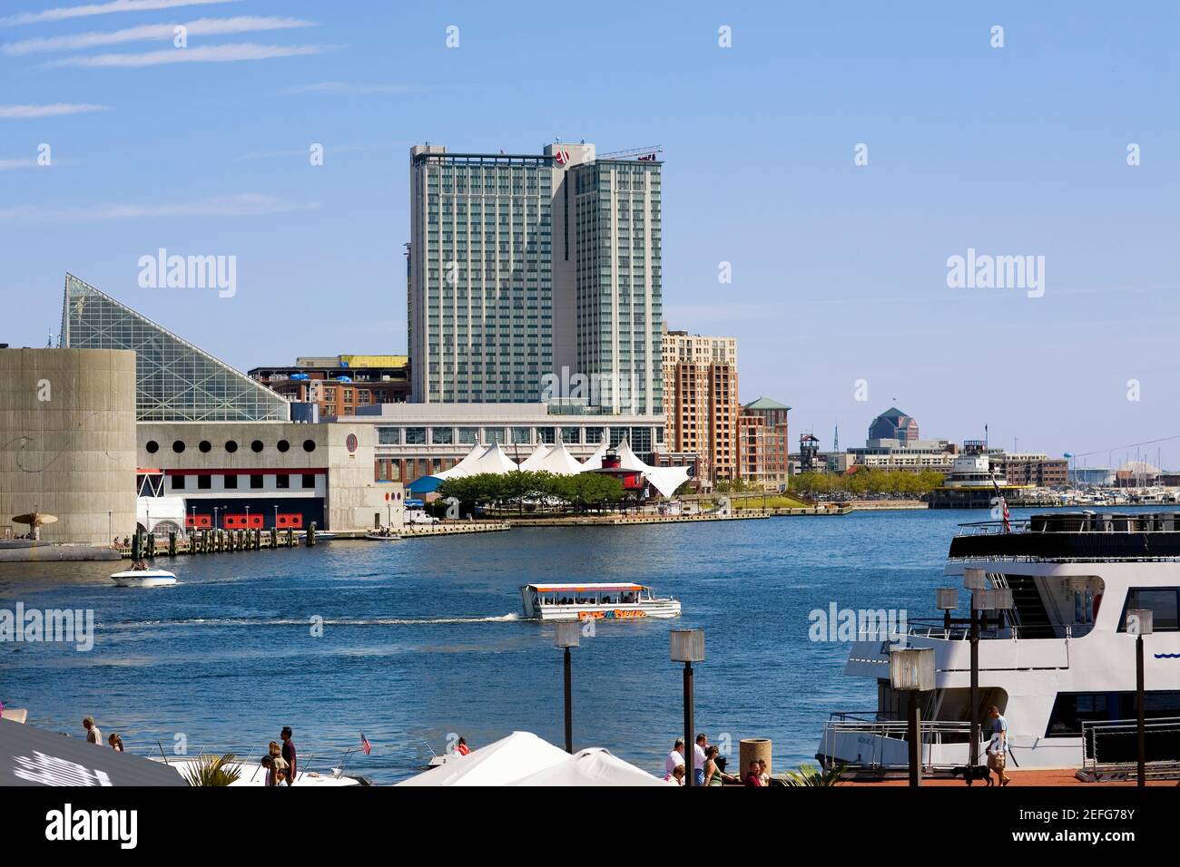 Buildings at the waterfront, National Aquarium, Inner Harbor, Baltimore ...