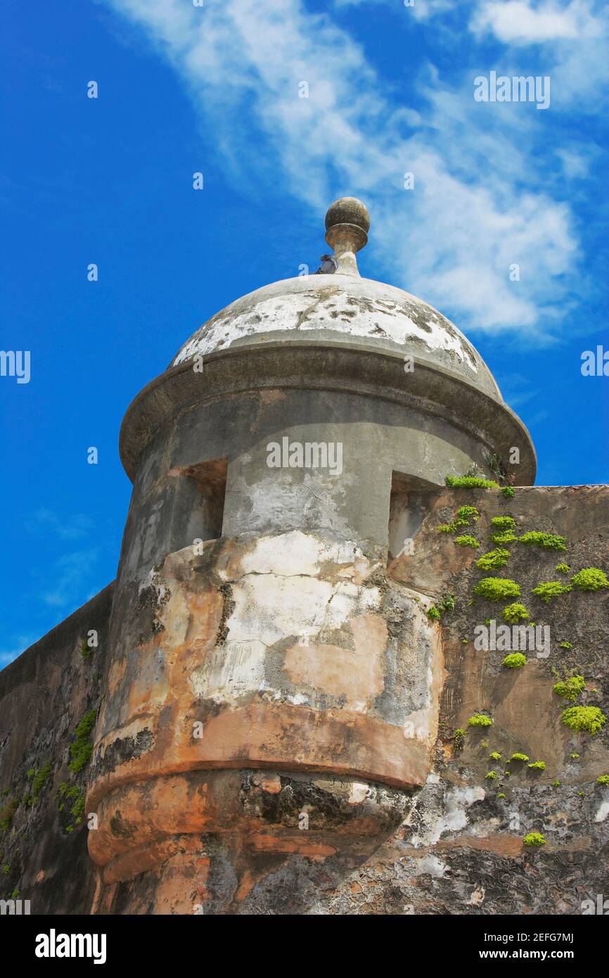 Low angle view of a castle, Morro Castle, Old San Juan, San Juan ...