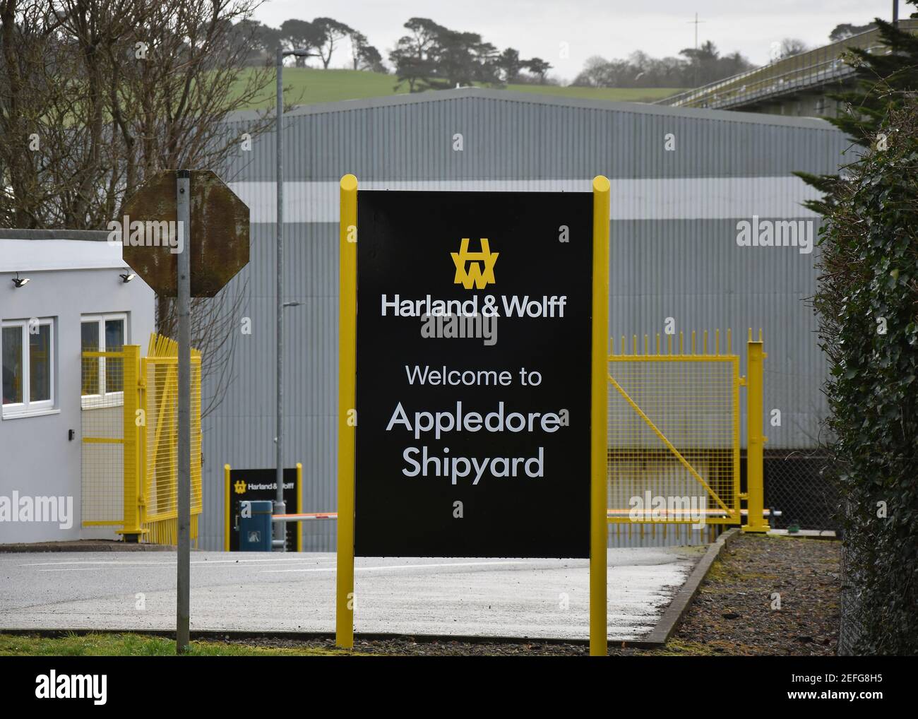 Harland and Wolff shipyards, Appledore Stock Photo - Alamy