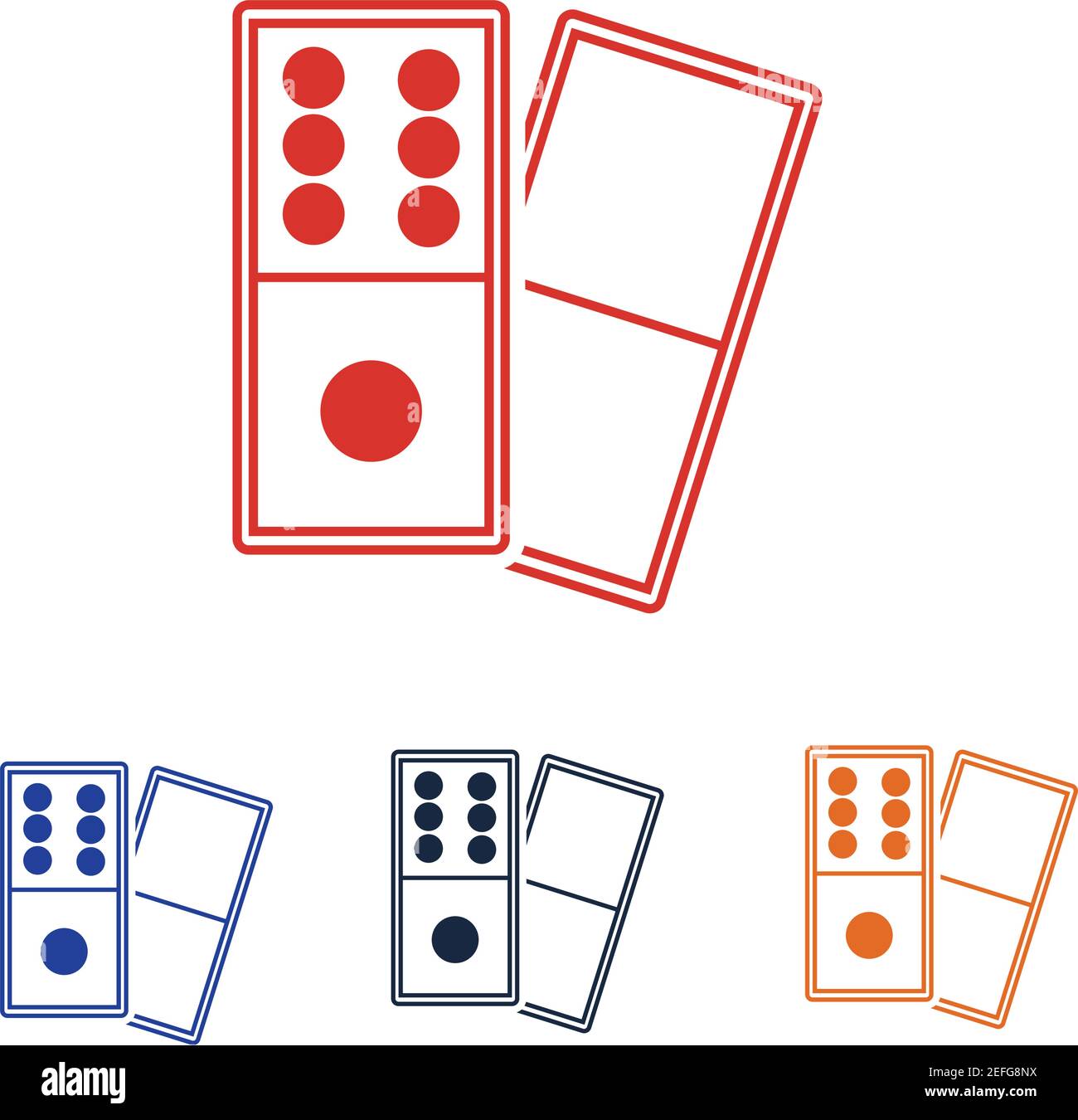 Domino Vector illustration,domino card icon template vector ...