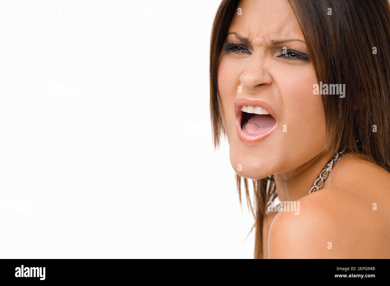 Woman and body image and unhappy hi-res stock photography and images ...