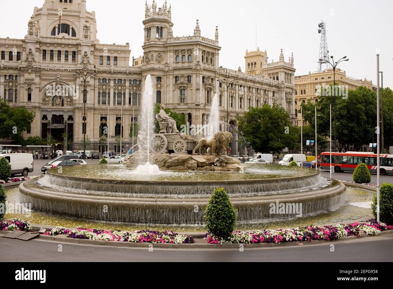 Fountain in front of a government building, Cibeles Fountain, Palacio ...