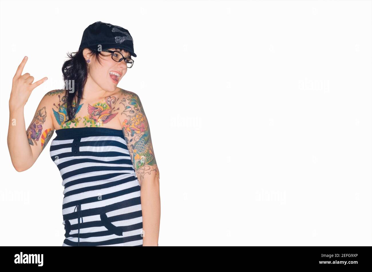 Gesturing smiling standing looking away communication hi-res stock ...