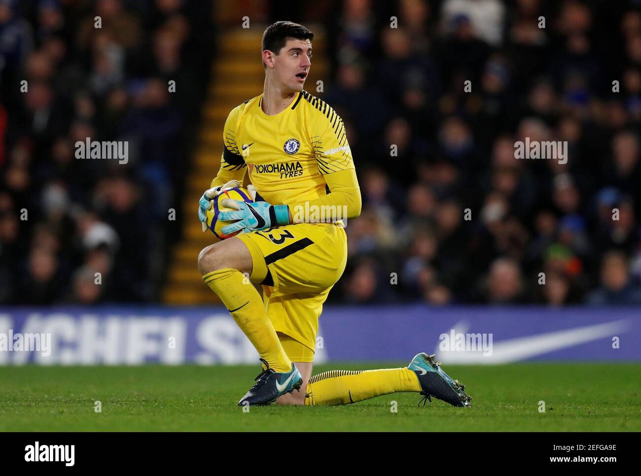Chelseas thibaut courtois premier league match stamford bridge hi-res ...