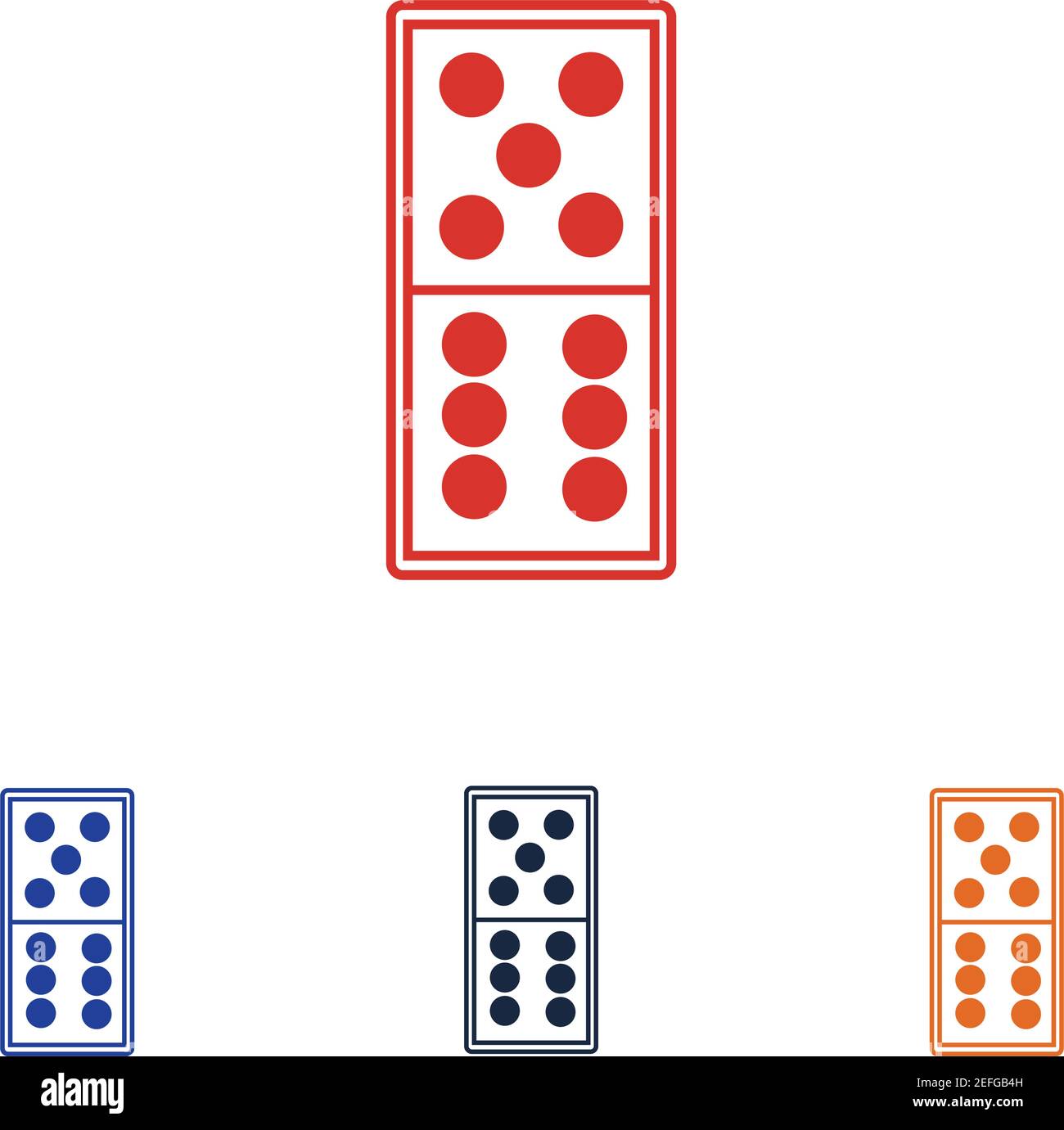 Domino Vector illustration,domino card icon template vector ...