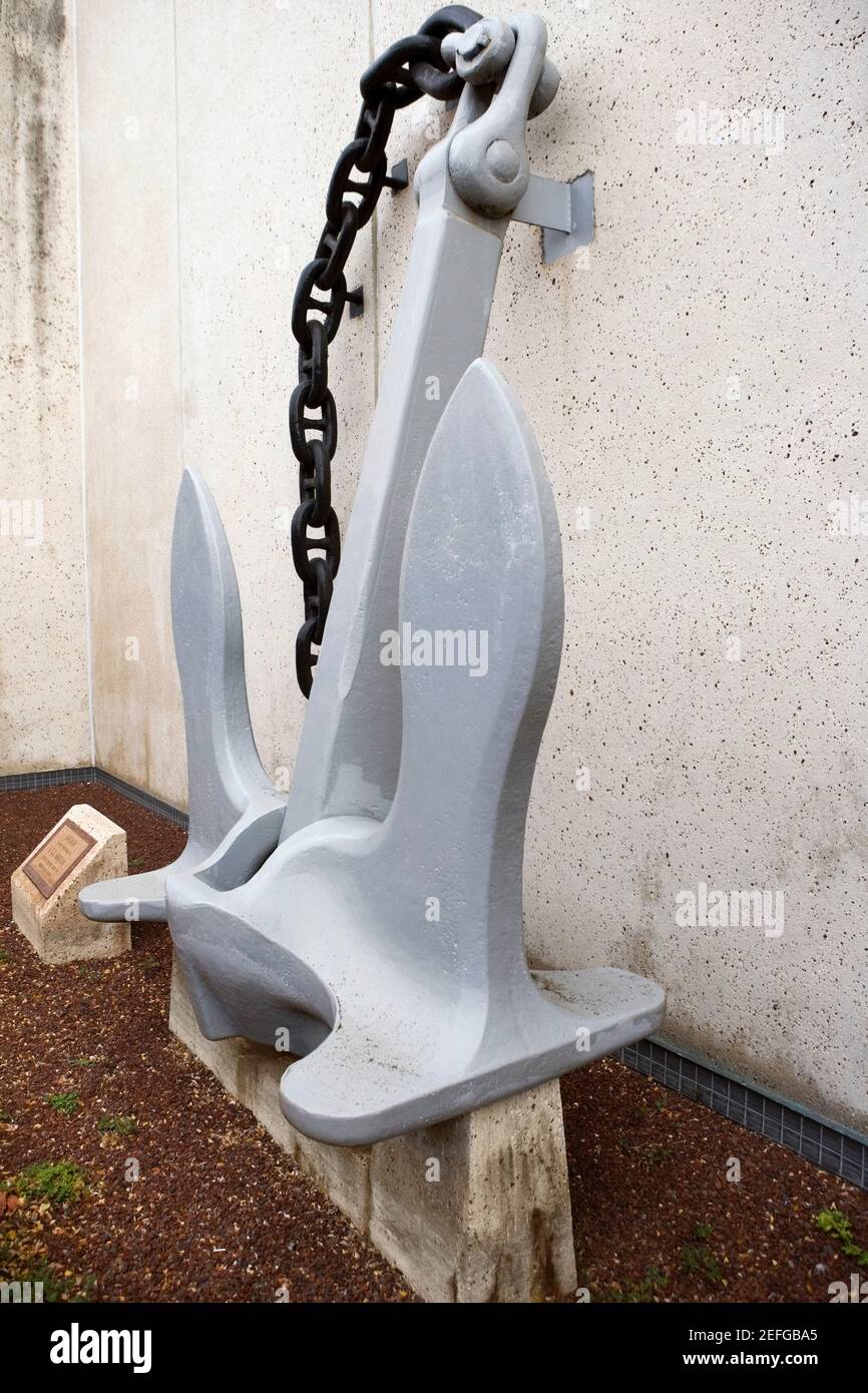 Close-up of an anchor, USS Arizona Memorial, Pearl Harbor, Honolulu ...