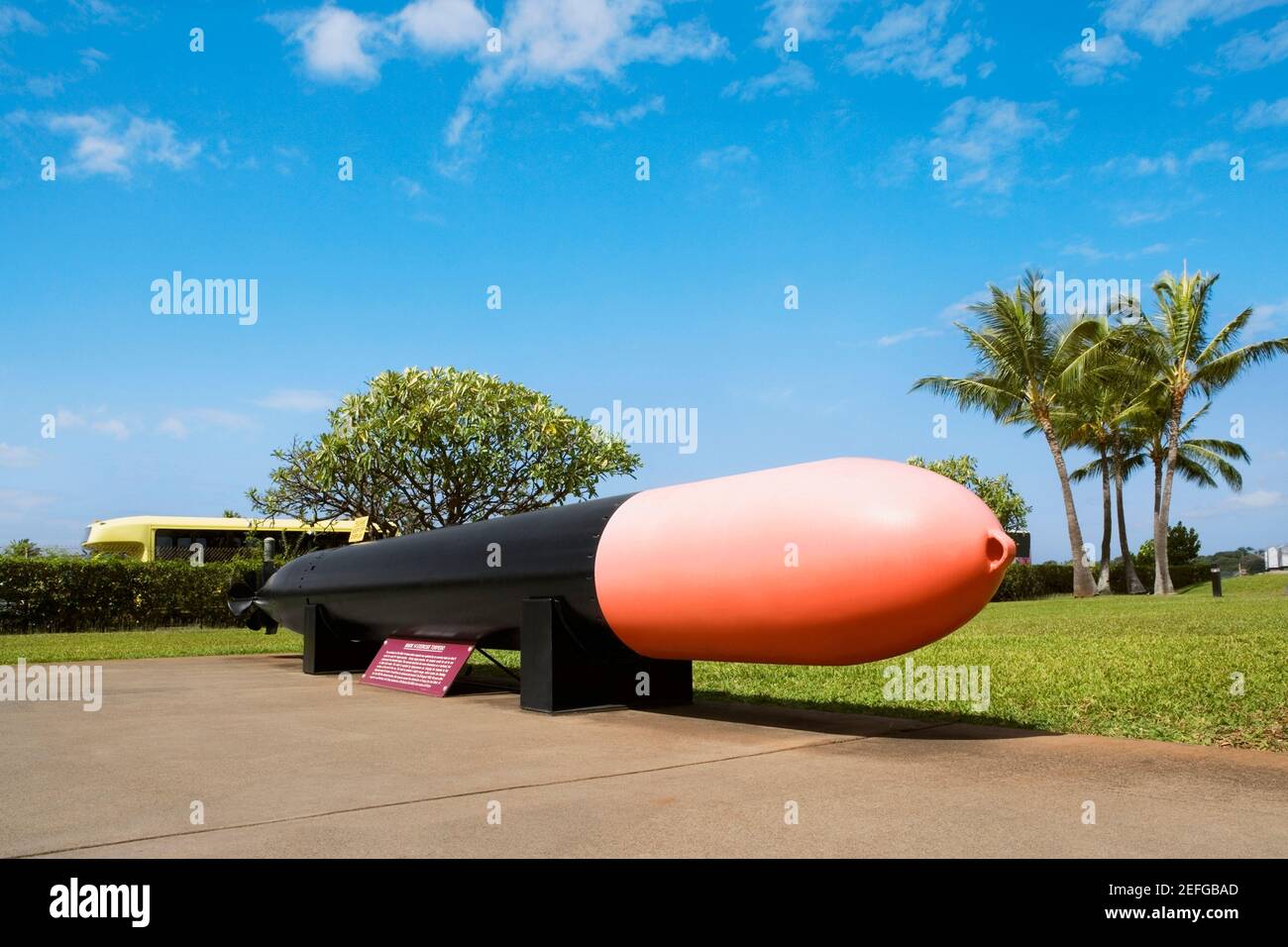 Missile sculpture in a park, Pearl Harbor, Honolulu, Oahu, Hawaii ...