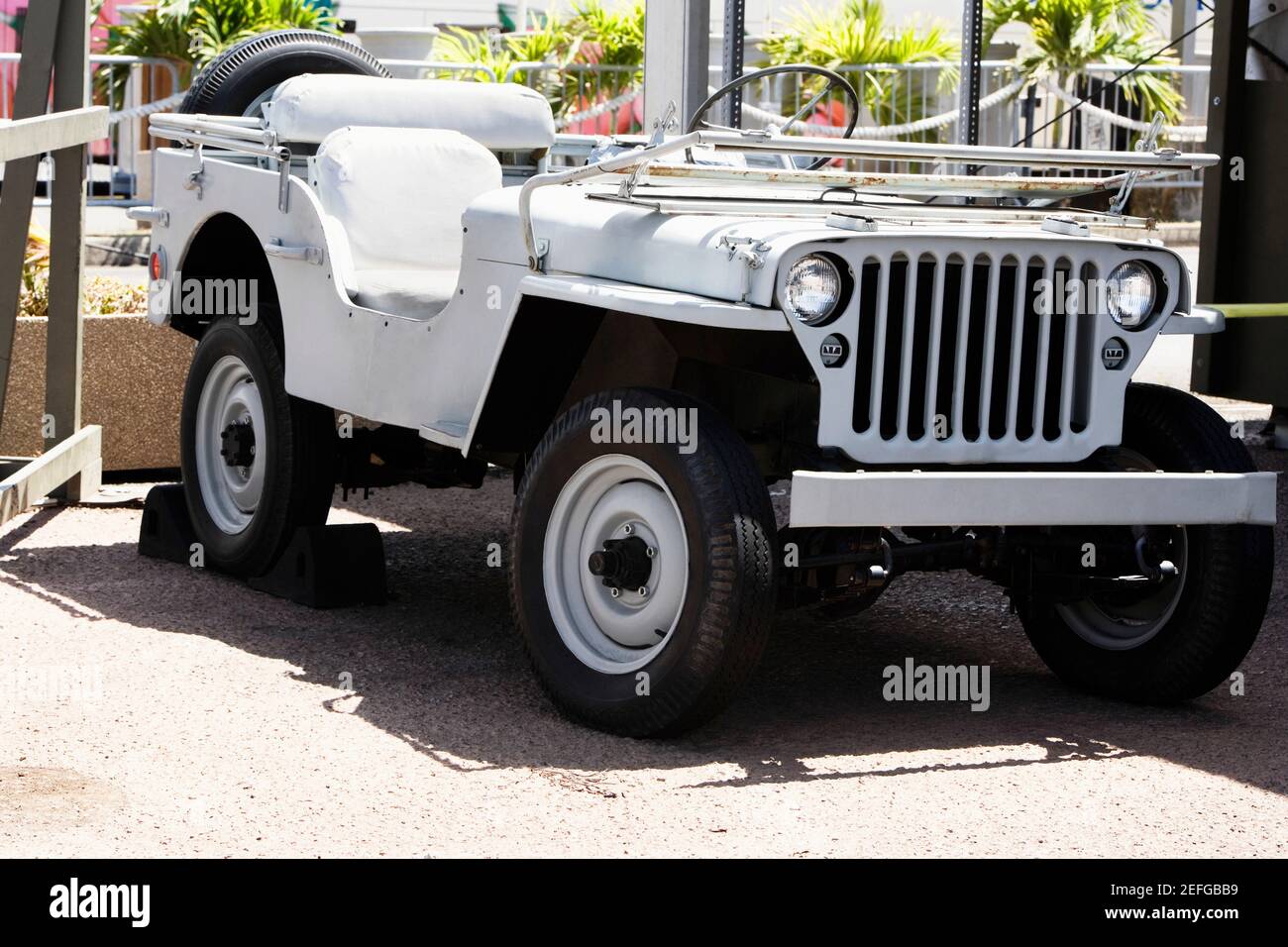Jeep in a museum, Pearl Harbor, Honolulu, Oahu, Hawaii Islands, USA ...