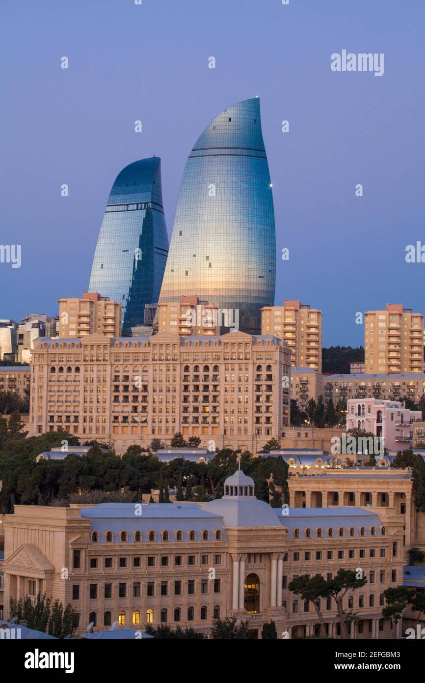 Flame towers iconic buildings hi-res stock photography and images - Alamy