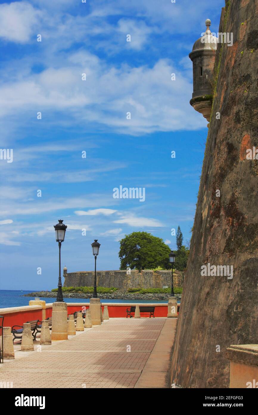Castle at the seaside, Morro Castle, Old San Juan, San Juan, Puerto ...