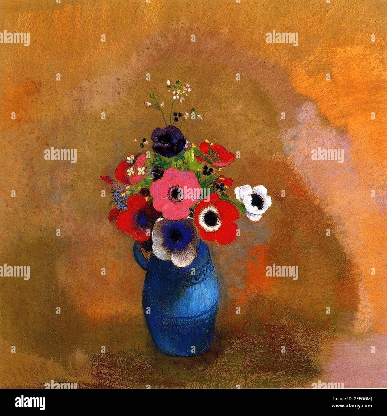 Odilon Redon - Bouquet of anemones Stock Photo - Alamy
