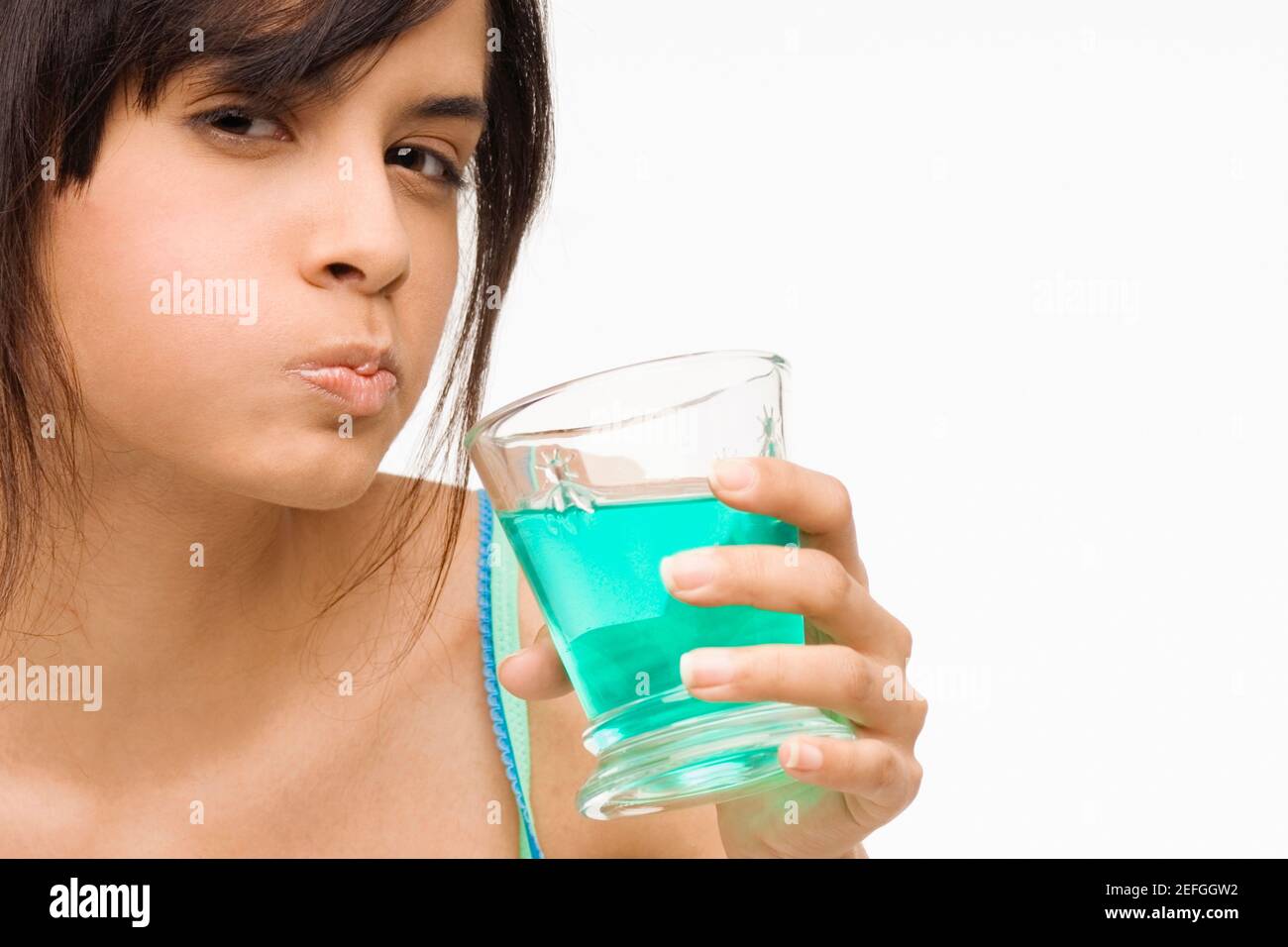 Gargle woman hi-res stock photography and images - Alamy