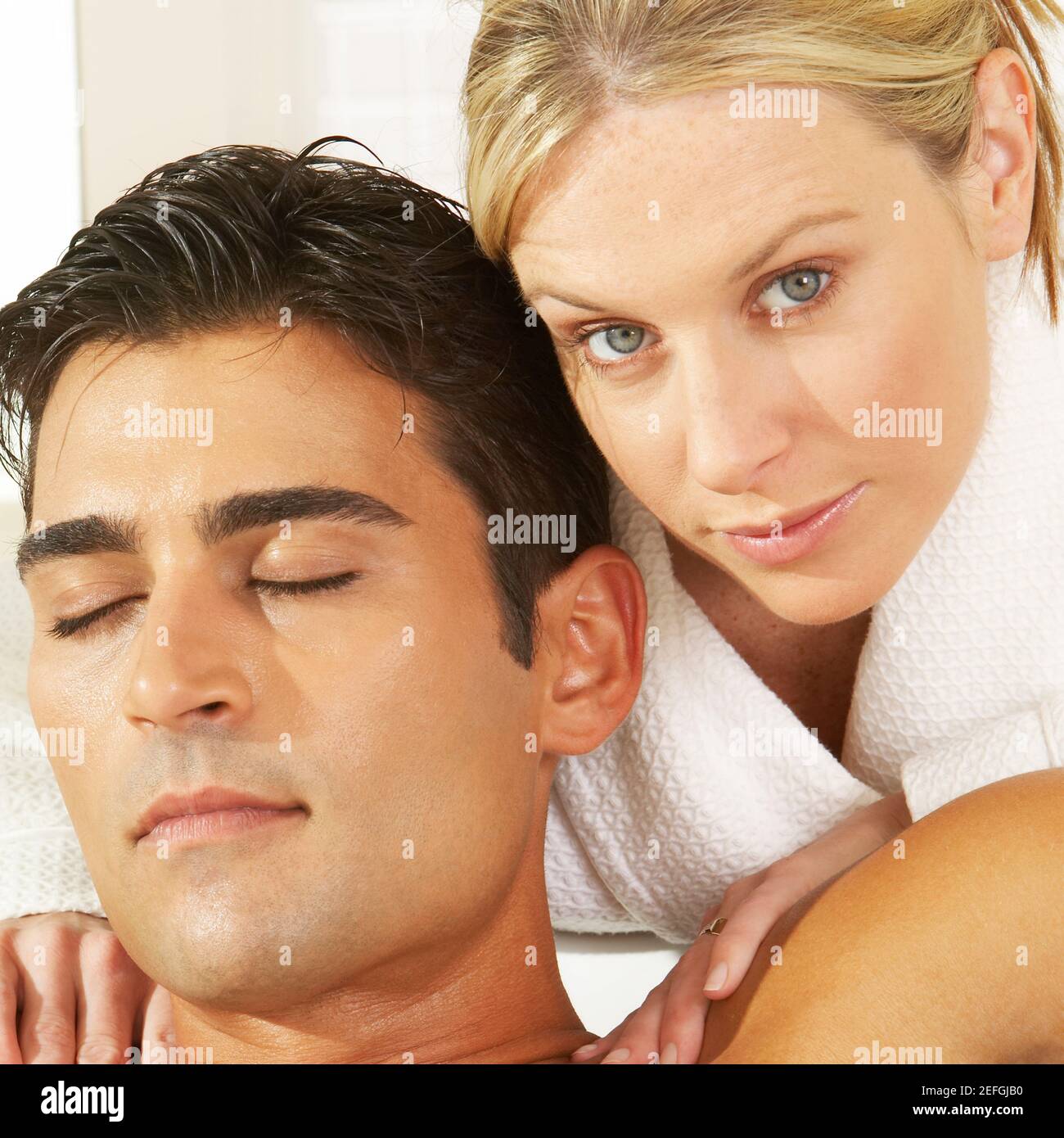 Blond man bathroom hi-res stock photography and images - Alamy