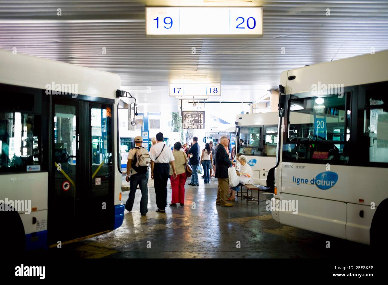 Passenger in a bus station, Nice, France Stock Photo - Alamy