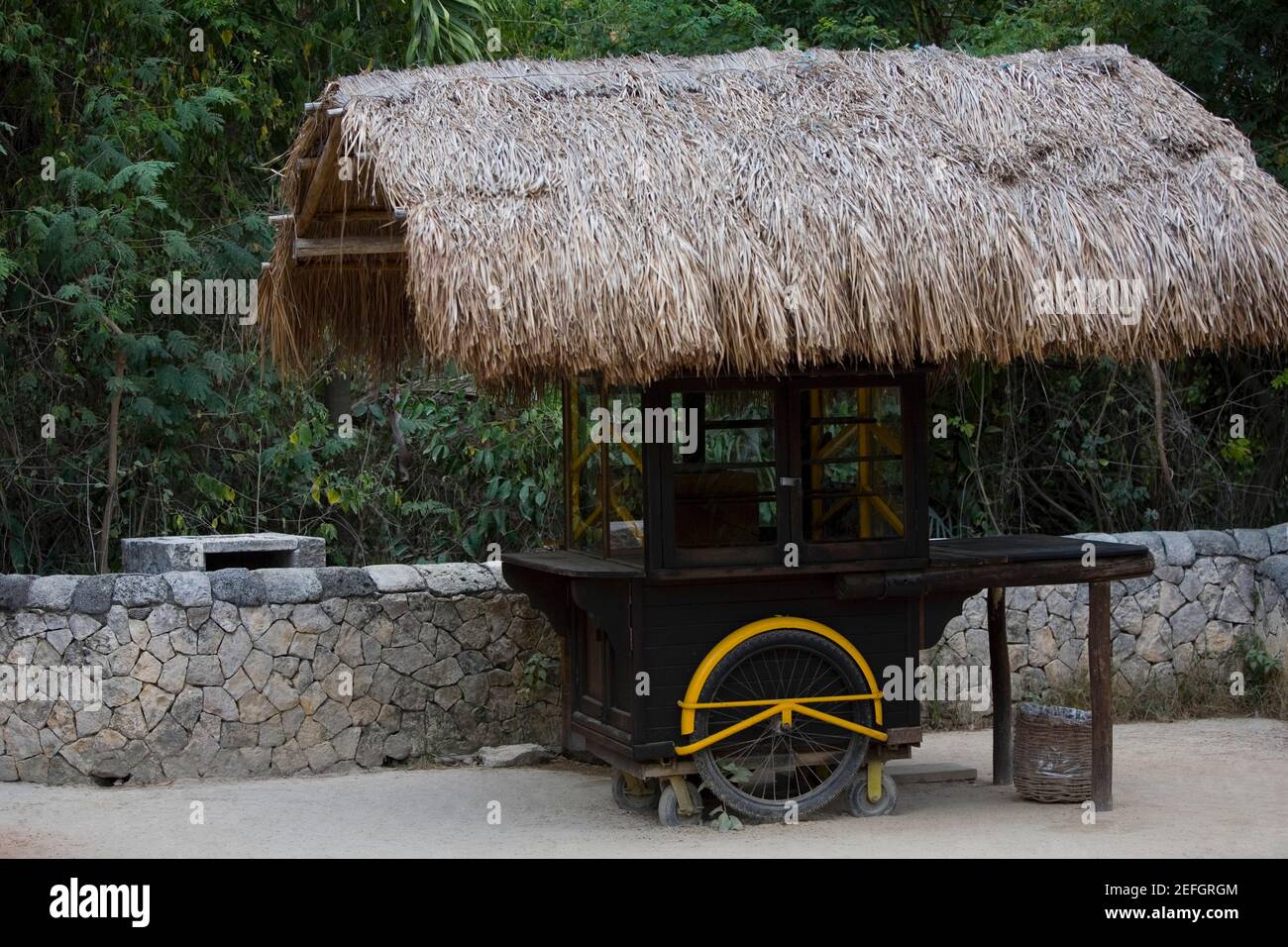 Thatched roof on a stall Stock Photo - Alamy