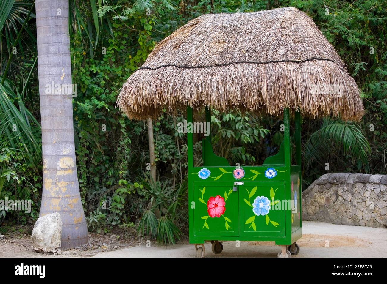 Thatched roof on a stall Stock Photo - Alamy