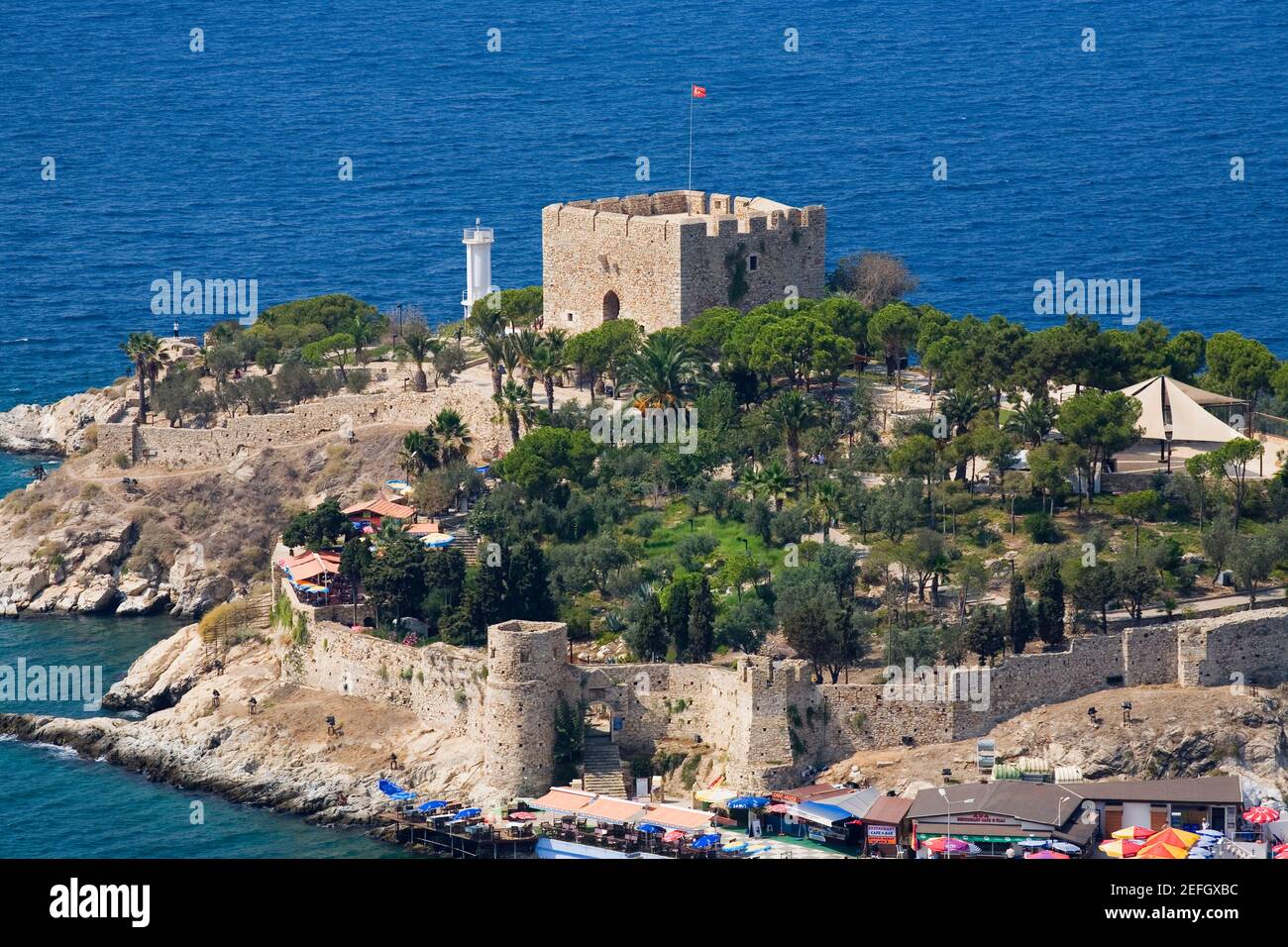 High angle view of a fort in an island, Ephesus, Turkey Stock Photo - Alamy