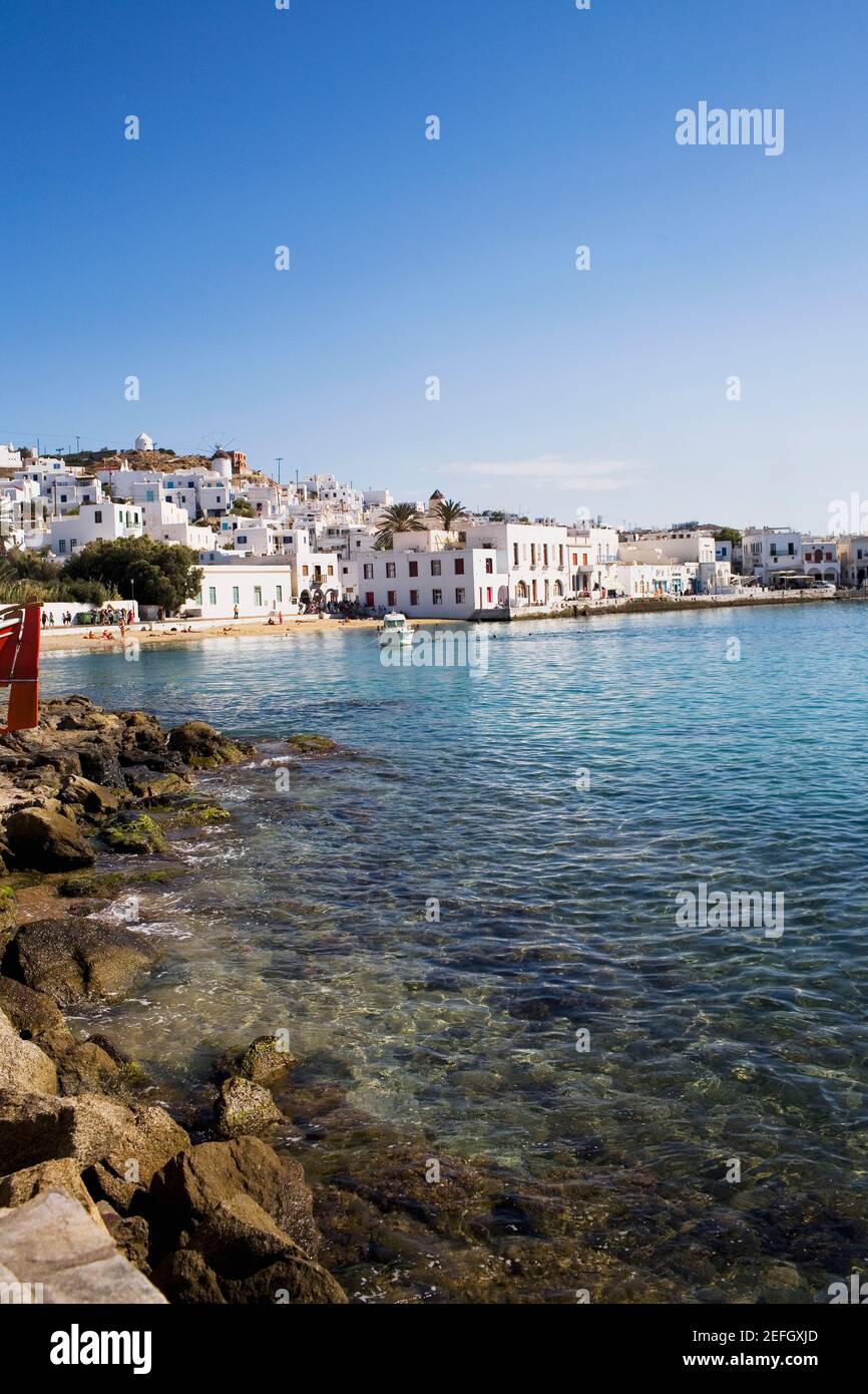Town at the waterfront, Greece Stock Photo - Alamy