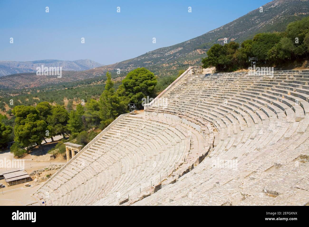 High angle view of an amphitheater, odeon of herodes atticus, Acropolis ...