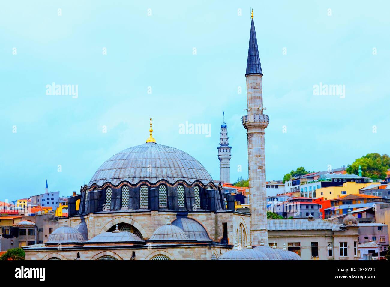 High section view of a mosque, Blue Mosque, Istanbul, Turkey Stock ...