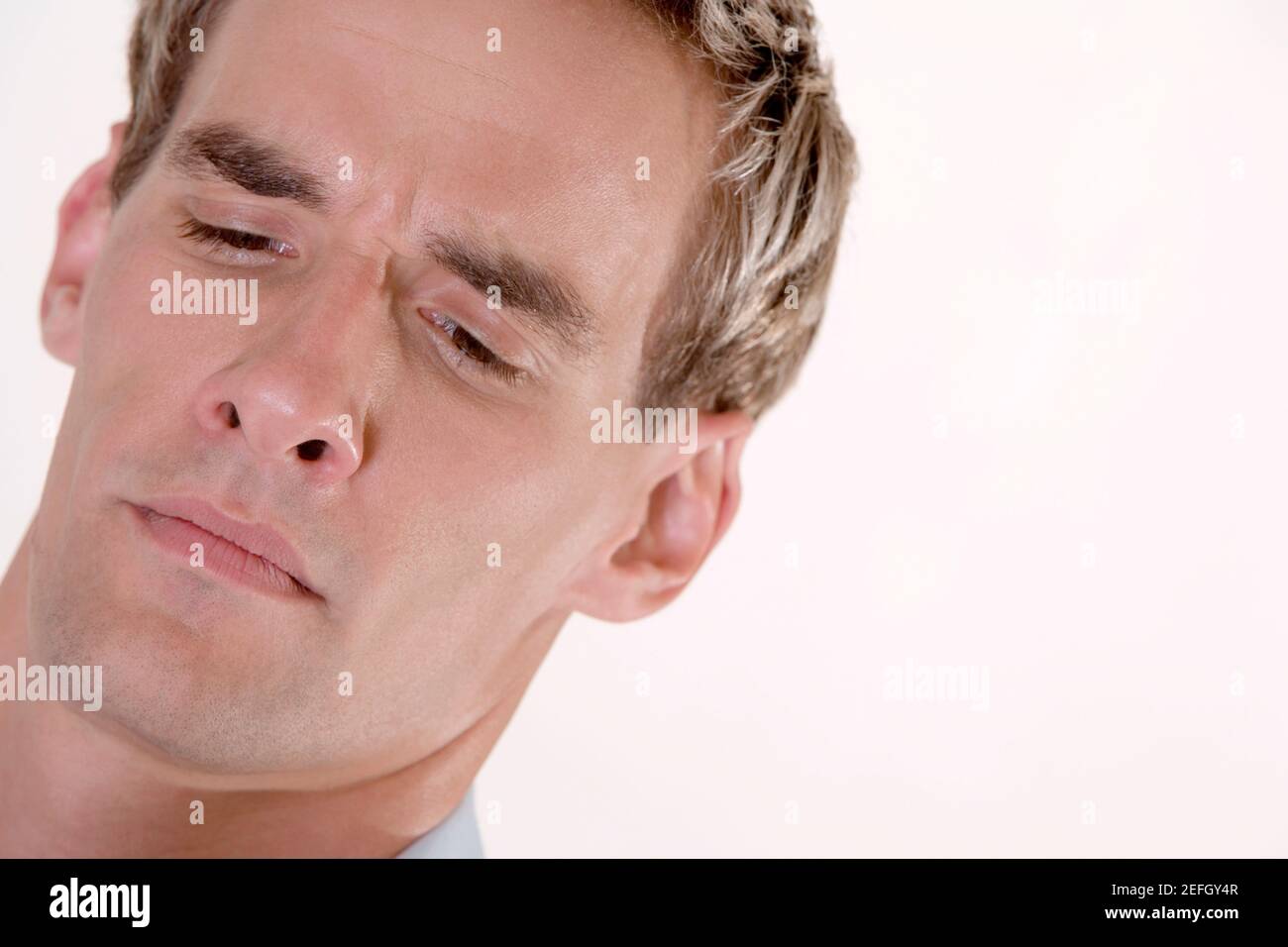 Close up brown eye human looking down hi-res stock photography and ...