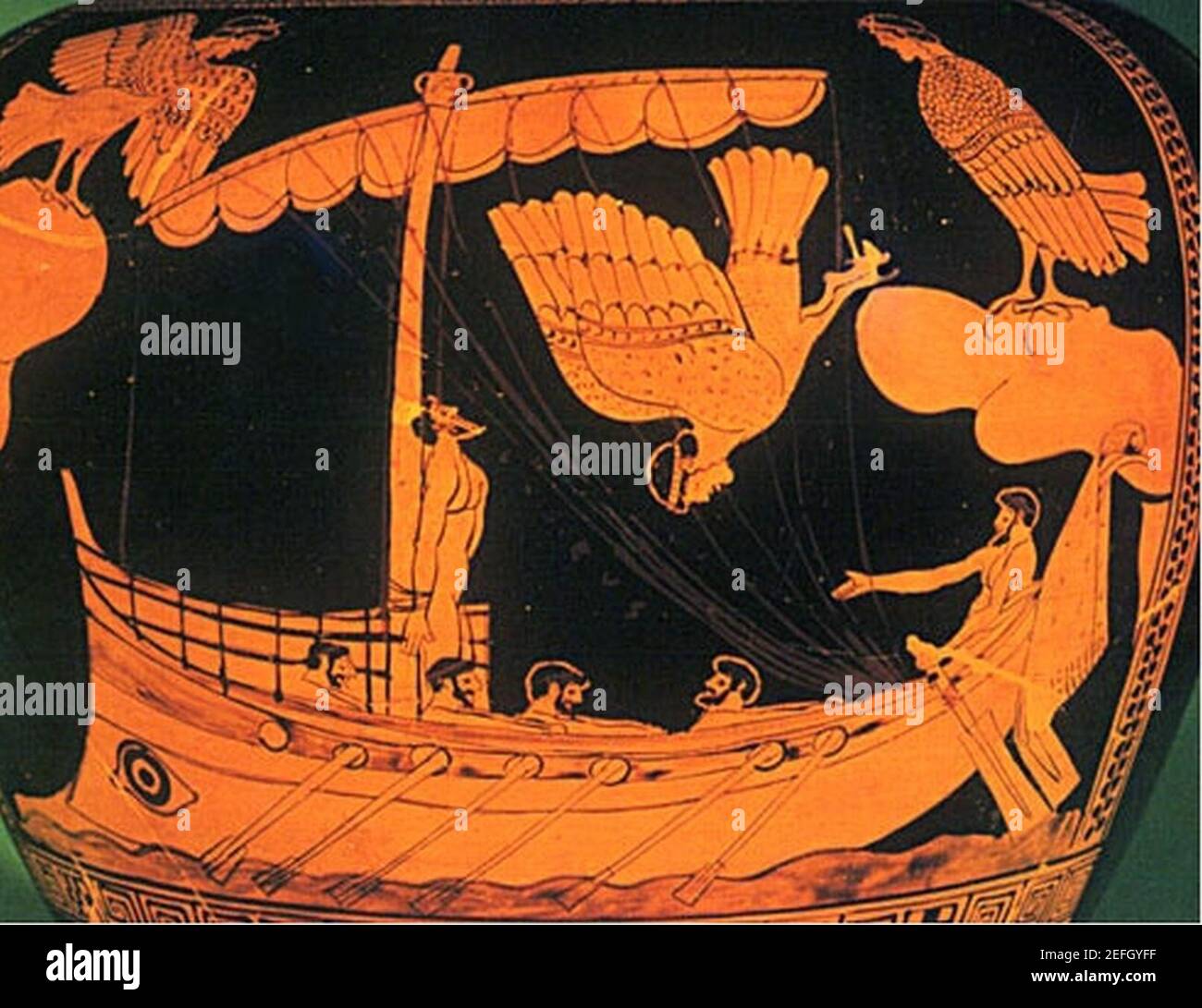 Odysseus-siren Parthenope, the mythological founder of Naples Stock ...