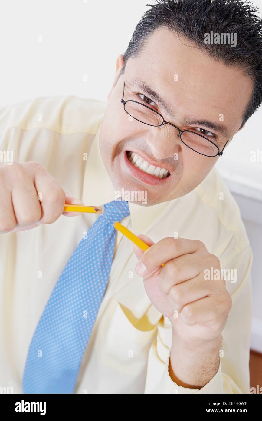 Pencil angry stress frustration hi-res stock photography and images - Alamy