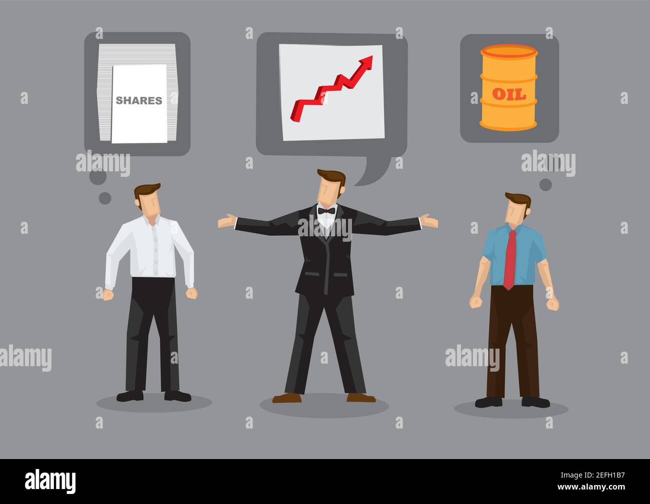 Business professional giving advice on different types of investments ...