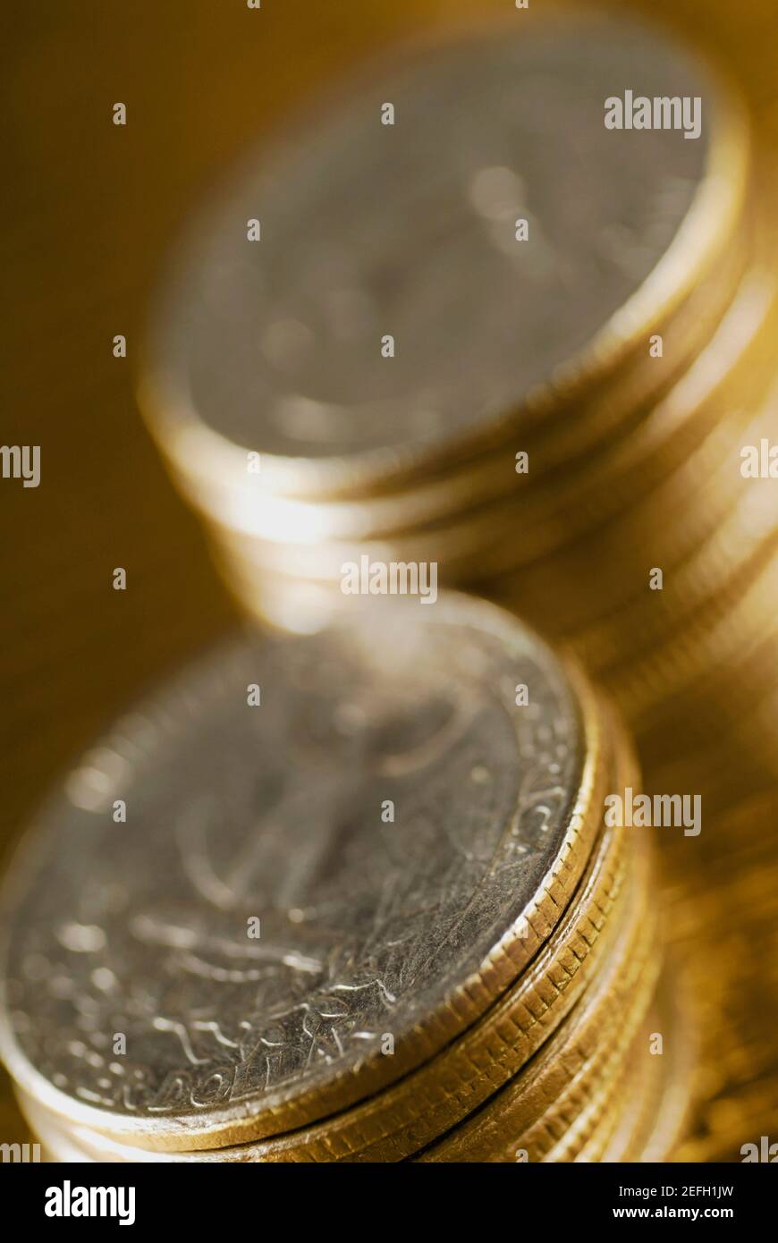 Close up two stacks hi-res stock photography and images - Alamy